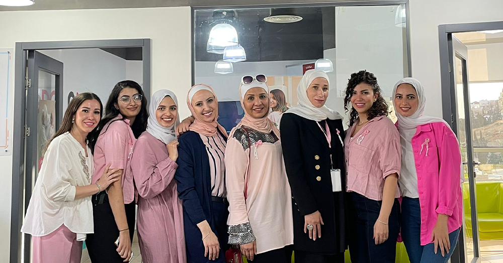 Breast cancer awareness visit from King Hussein Cancer Center to NUR Interactive Office. - NUR ...